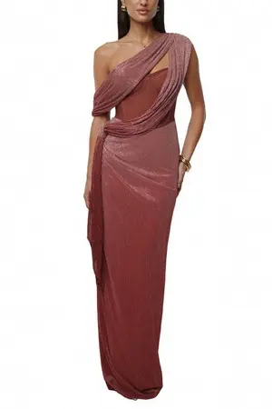 JLUXLABEL Draped Maxi Dress - Red