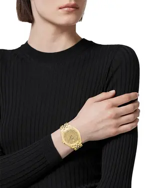 Versace V-code Bracelet Watch 36mm - Gold