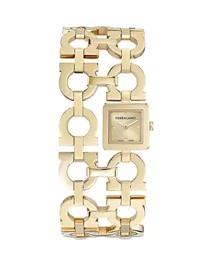 FERRAGAMO Double Gancini Catwalk 19mm Watch - Gold