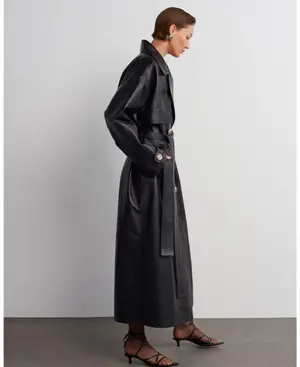 ACARIA STUDIO Journey Leather Trench Coat