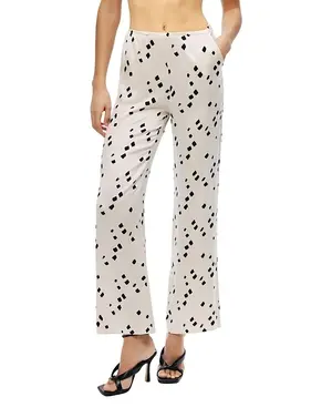 NOCTURNE Printed Wide-leg Trousers