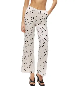 NOCTURNE Printed Wide-leg Trousers