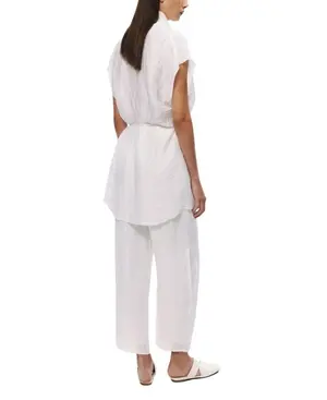 NOCTURNE Relaxed Linen-blend Pants - White