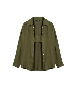 NOCTURNE Relaxed Button-down Shirt