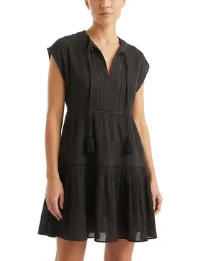 CHANGE OF SCENERY Gari Cotton Cap Sleeve Dress - Black