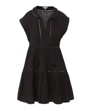 CHANGE OF SCENERY Gari Cotton Cap Sleeve Dress - Black
