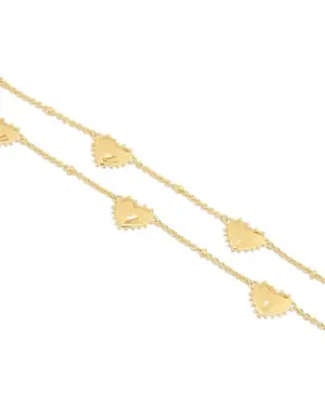 ANABEL ARAM Heart Station Necklace - No Color