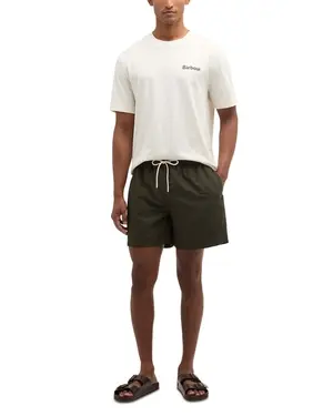 Barbour Water Reactive Tartan Swim Shorts - Olive