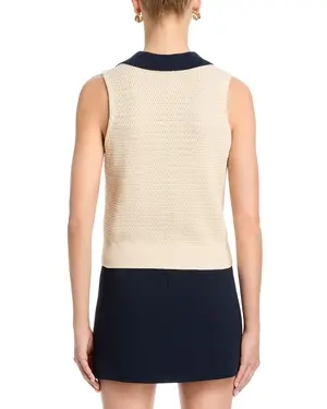 French Connection Contrast Knit Collared Sweater