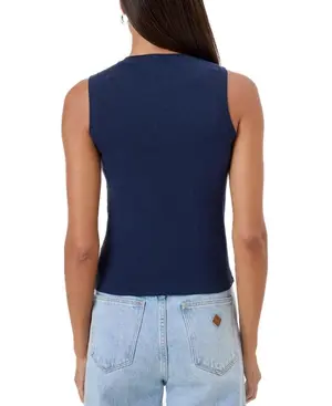 Goldie LeWinter Brie Sleeveless Shell Top - Navy