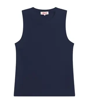 Goldie LeWinter Brie Sleeveless Shell Top - Navy