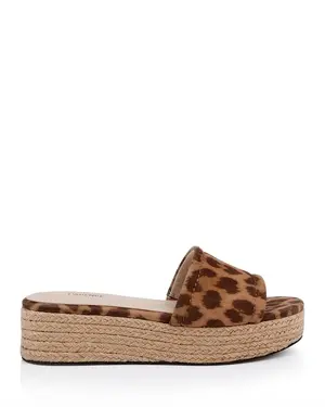 L'Agence Ramani Espadrille Slides - Leopard