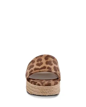 L'Agence Ramani Espadrille Slides - Leopard