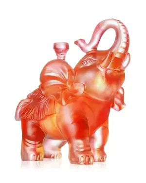 LIULI The Auspicious Elephant Limited Edition Crystal Glass Sculpture