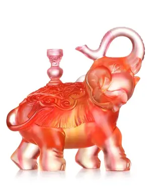 LIULI The Auspicious Elephant Limited Edition Crystal Glass Sculpture