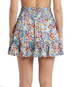 CHANGE OF SCENERY Devon Tiered Mini Skirt - Wildflower Patch