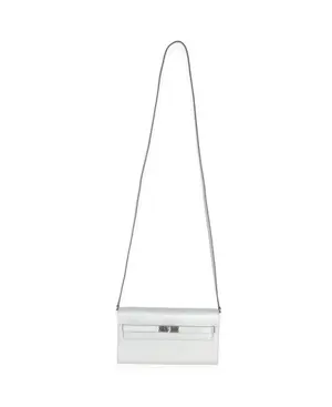 Hermès Kelly Wallet To Go Leather Handbag - Silver