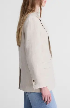 Madewell The Mercer Linen Relaxed Blazer - Oat