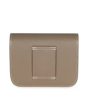 Hermès Constance Slim Wallet Leather Handbag - Grey