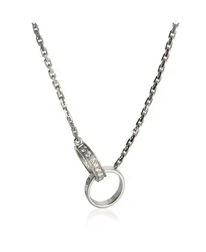 CARTIER Love 18k Gold Necklace - White