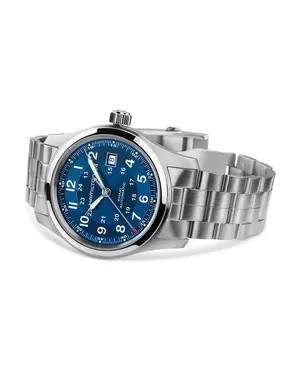 Hamilton Khaki Field Date Automatic Watch - Blue/silver