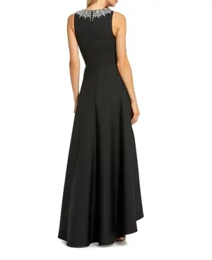 Mac Duggal Crepe Embellished High-low Gown
