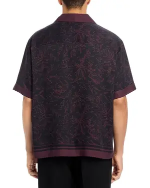 Hugo Espino Oversized Fit Paisley Shirt - Open Brown