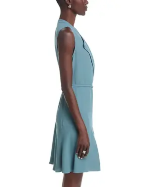 BOSS Dimosa Wing Lapel Wrap Dress - Reef