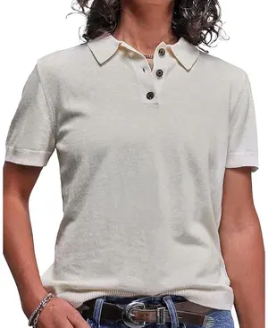 WILDFANG Everyday Sweater Polo - Oat