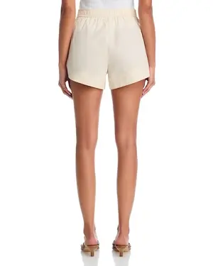 Aqua Poplin Elasticized Shorts