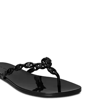 Tory Burch Gemini Link Jelly Sandals - Black