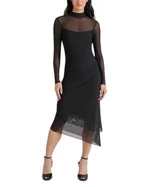 Steve Madden Blare" Long Sleeve Mesh Dress