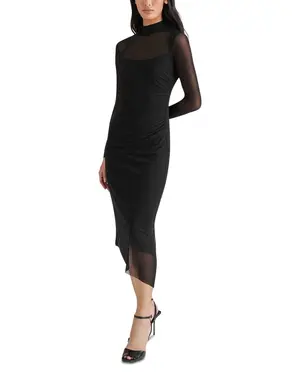 Steve Madden Blare" Long Sleeve Mesh Dress