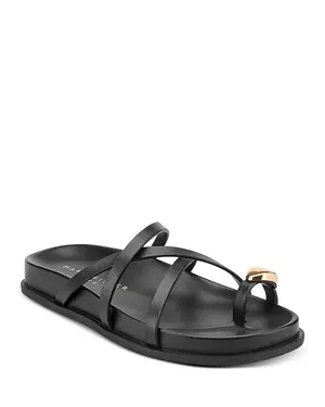 MARC FISHER LTD. Braidey Toe Ring Sandals - Black
