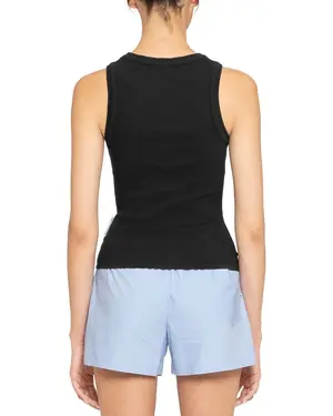 DES_PHEMMES Bow Tank Top - Black