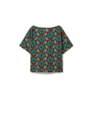 La DoubleJ Printed Meditation Tee - Caper Rust