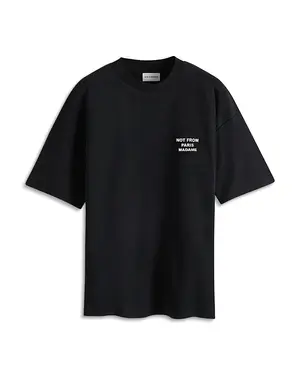 Drole De Monsieur Not From Paris Slogan T-shirt - Black