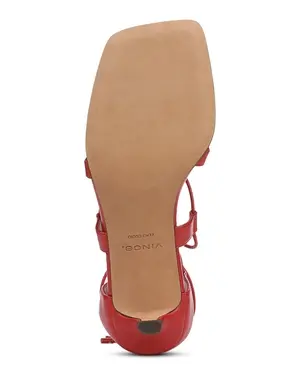 Vince Paulette Ankle Tie Sandals - Crimson