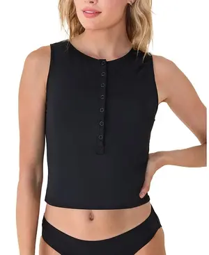 ANDIE Malibu Tankini Bikini Top - Black