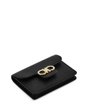 FERRAGAMO Gancini Leather Key Holder - Nero