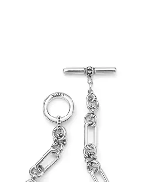 Lagos Sterling Signature Caviar Oval & Round Link Bracelet