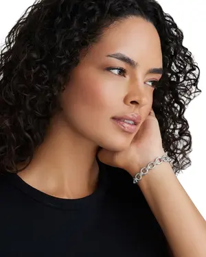 Lagos Signature Caviar Oval Fluted Small Link Bracelet