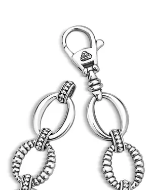 Lagos Sterling Signature Caviar Oval Fluted Link Bracelet