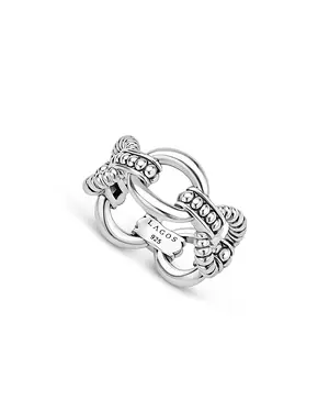 Lagos Sterling Signature Caviar Bead Link Band
