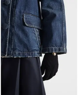 Prada Wool Knitted Gloves - Black