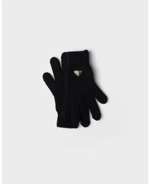 Prada Wool Knitted Gloves - Black