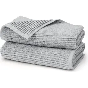 BOLL & BRANCH Set Of 2 Ribbed Organic Cotton Hand Towels - Shore