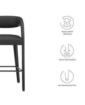 MODWAY Pinnacle Faux Leather Bar Stool, Set Of 2