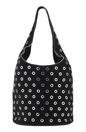 Mango Grommet Leather Bucket Bag