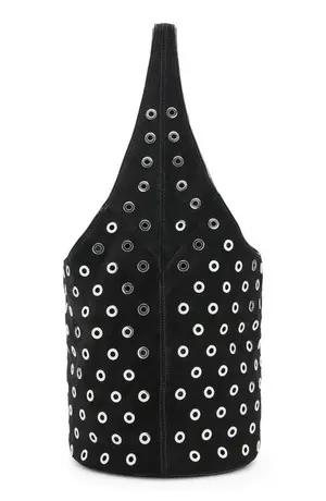 Mango Grommet Leather Bucket Bag